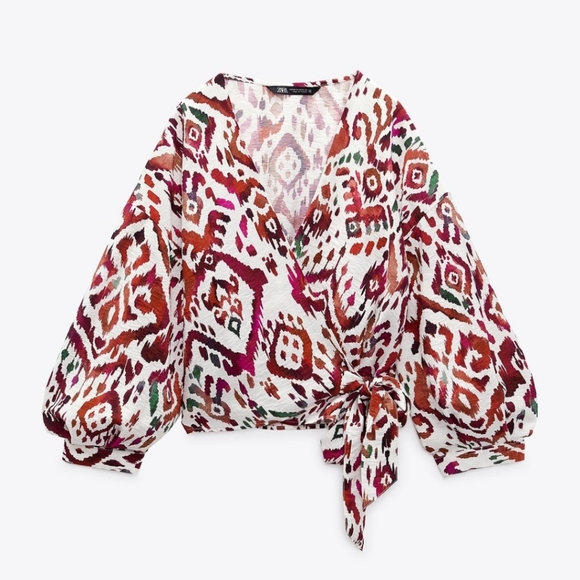 Zara | Tops | Zara Printed Top | Poshmark